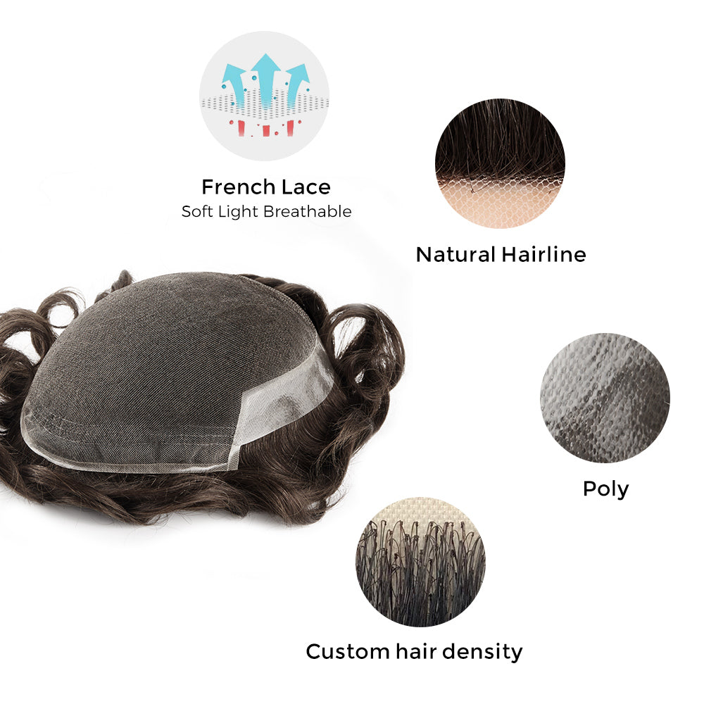 Lace Base With Poly Coated Perimeter Around Hair System – New-Hair-Line