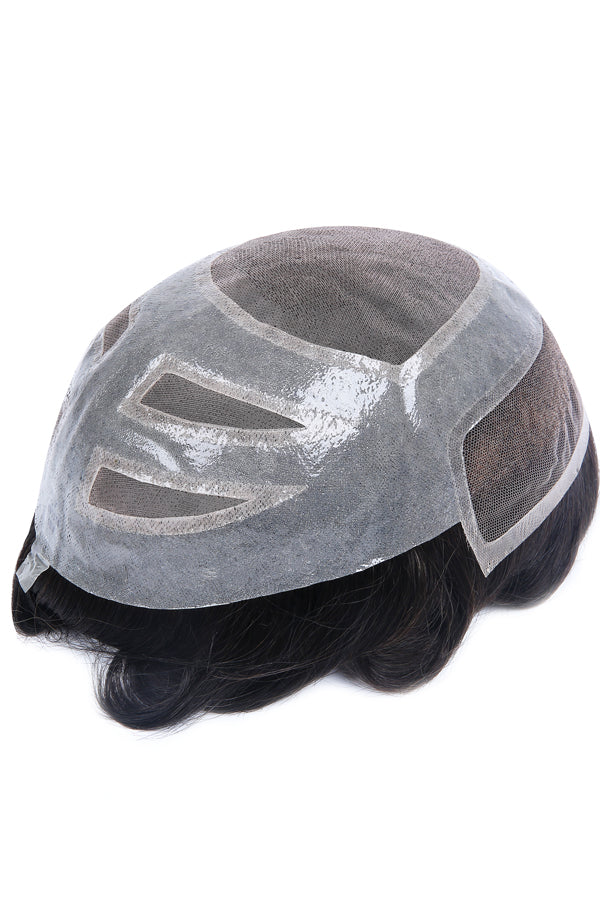 French Lace Front with Poly Perimeter Stock Hair System – New-Hair-Line